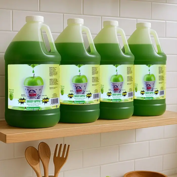 Sour Apple Snow Cone Syrup -1 Gallon - Perfect Stix
