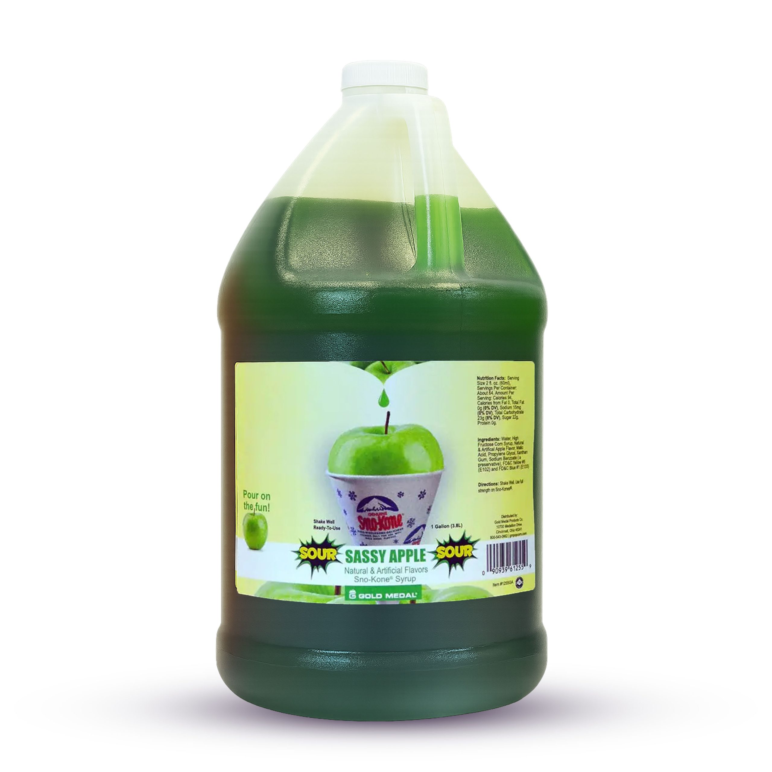 Sour Apple Snow Cone Syrup -1 Gallon - Perfect Stix