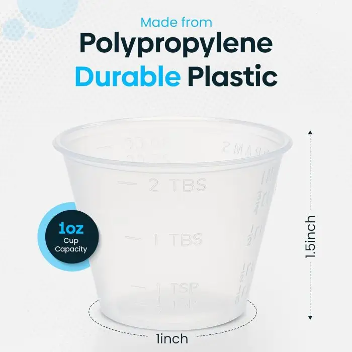 Perfect Stix Disposable Graduated Plastic Medicine Cups - [1 oz ...