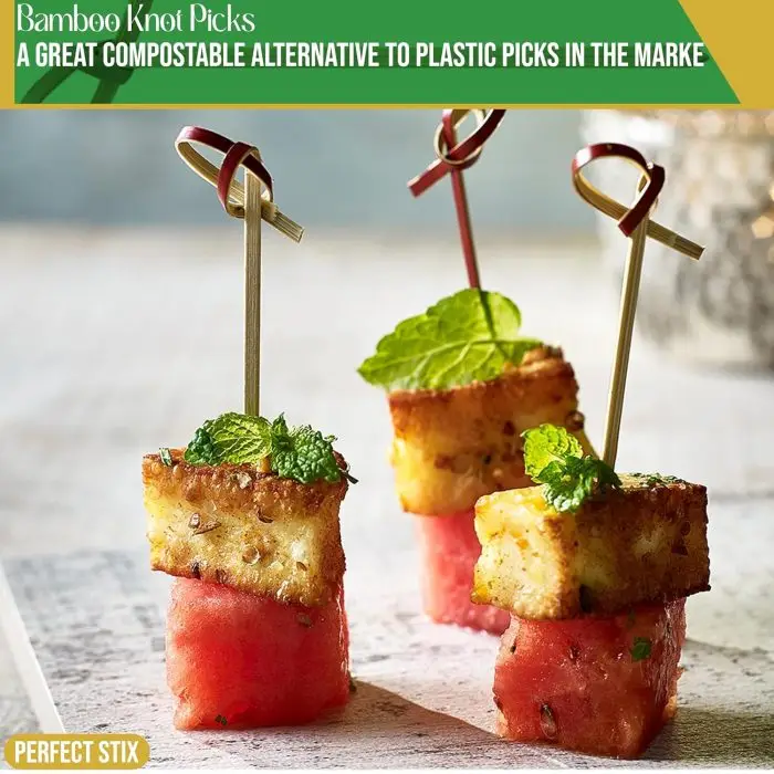 7 Inch Bamboo Knot Picks - Appetizer, Sandwich, & Cocktail Drinks ...