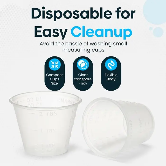Perfect Stix Disposable Graduated Plastic Medicine Cups - [1 oz ...