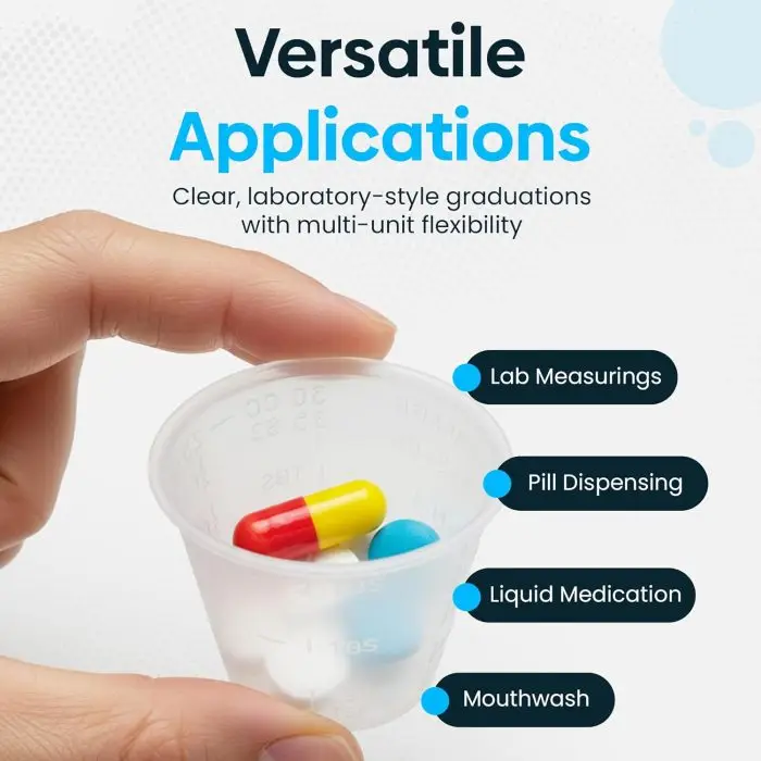 Perfect Stix Disposable Graduated Plastic Medicine Cups - [1 oz ...